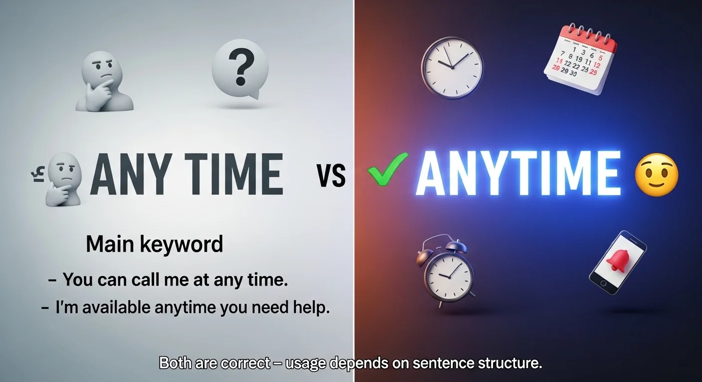 Anytime Or Any Time The Ultimate Guide For Perfect Usage