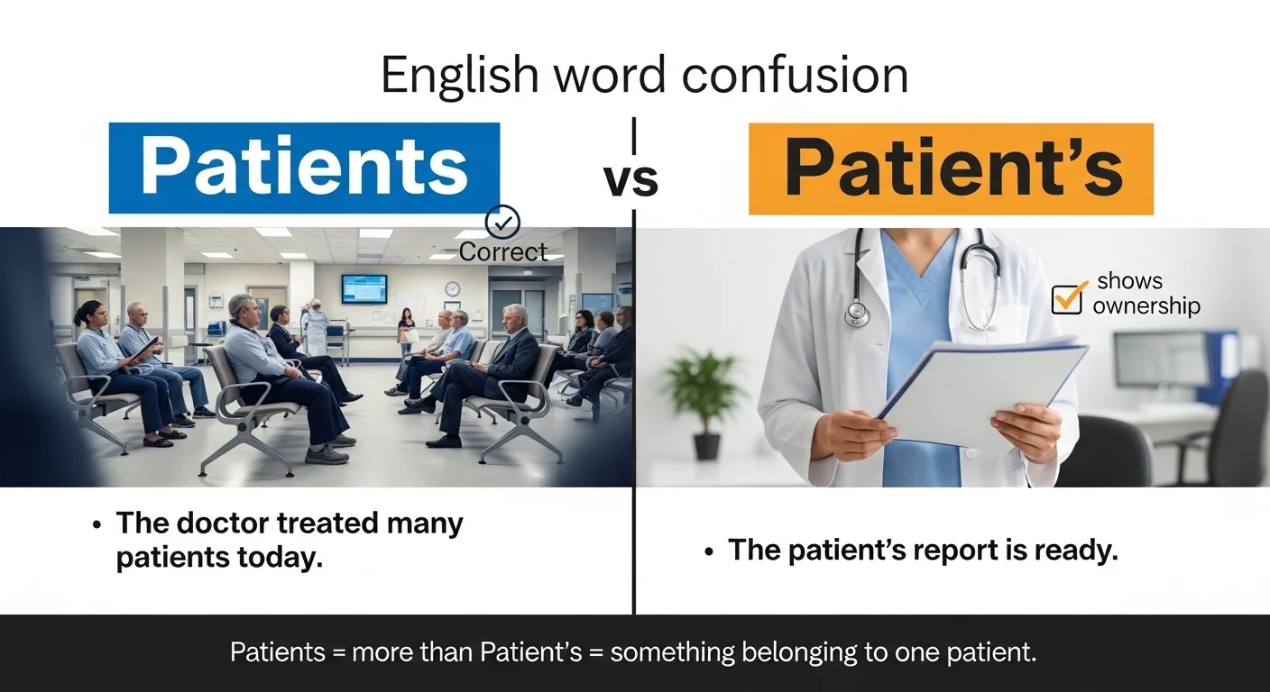 Patients vs Patient’s: Clear Grammar Guide with Examples