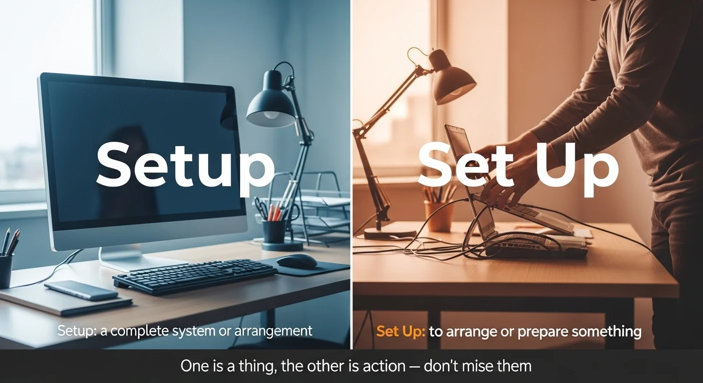 Setup vs Set Up: The Simple Guide to Using Them Correctly Every Time